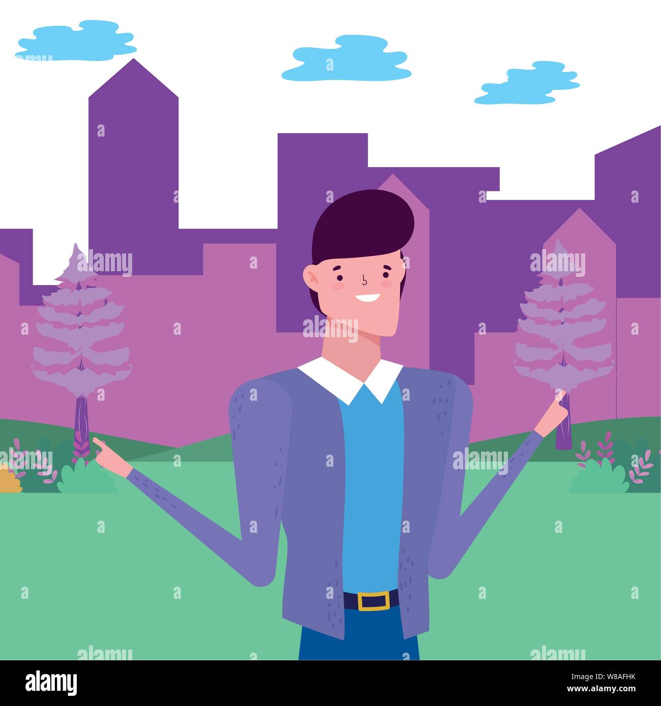 Avatar eines Man-Design, Junge männliche Person Mensch und attraktiven ...