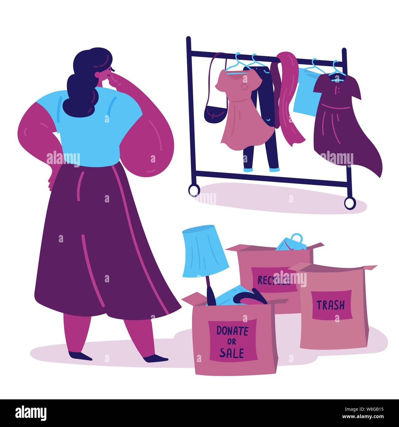 Alte frau in jeans Stock-Vektorgrafiken kaufen - Alamy