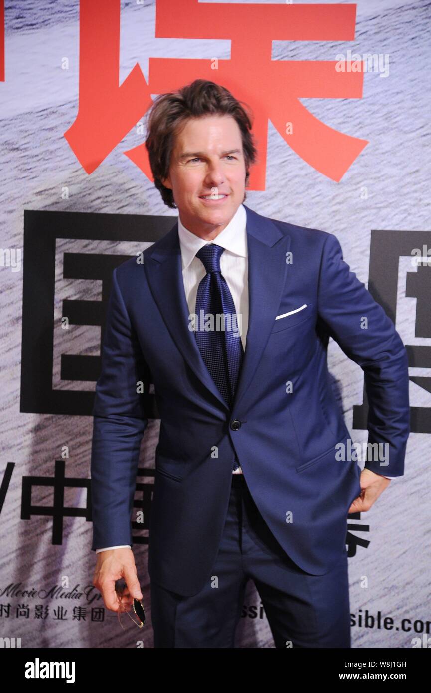 Amerikanische Schauspieler Tom Cruise Posen auf dem roten Teppich für ...