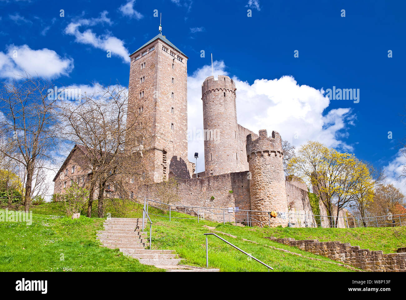Die Burg Starkenburg in Heppenheim, Hessen, Deutschland Stockfotografie ...
