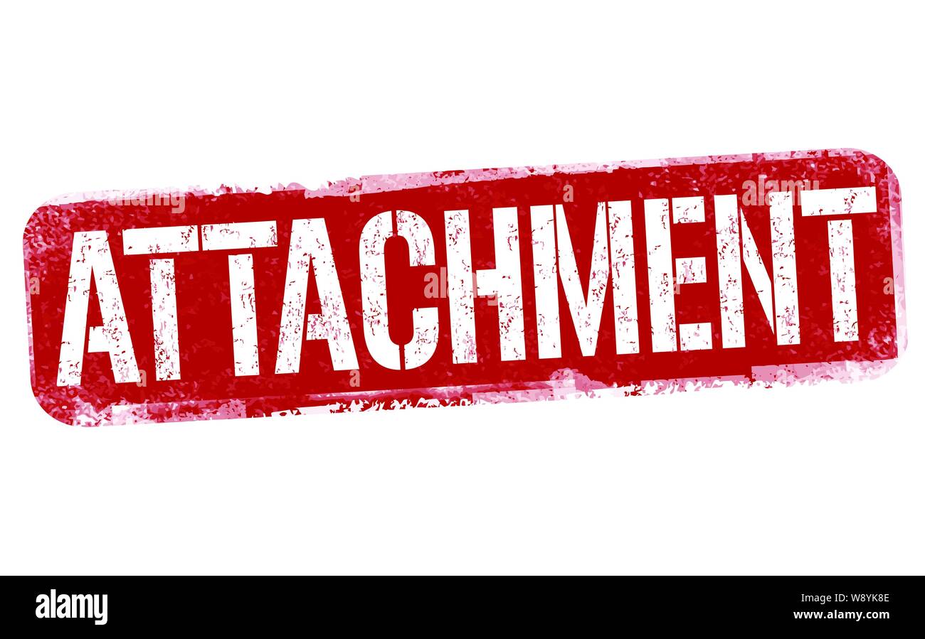 Anhang Zeichen oder Stempel auf weißem Hintergrund, Vector Illustration ...