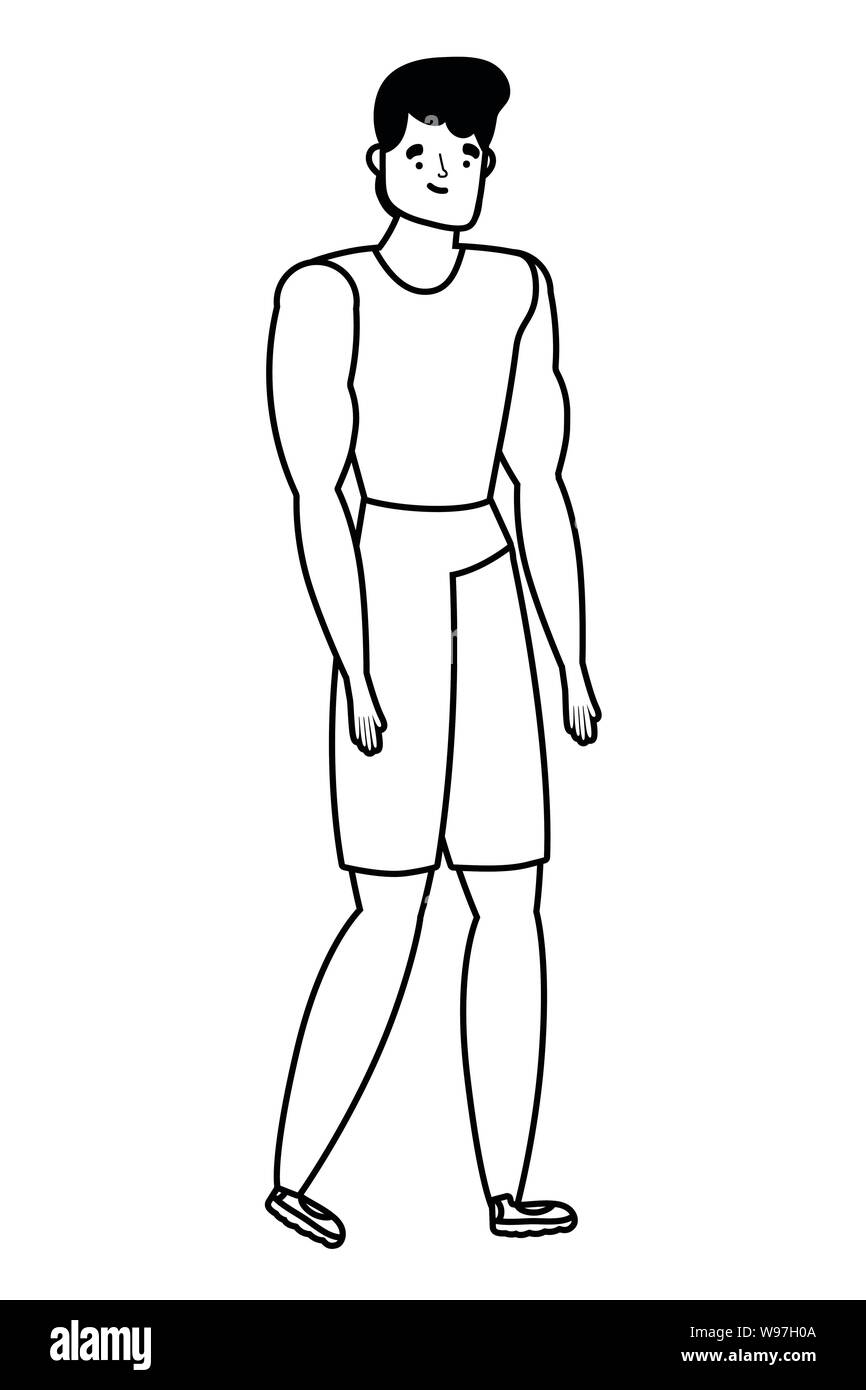 Avatar eines Man-Design, Junge männliche Person Mensch und attraktiven ...