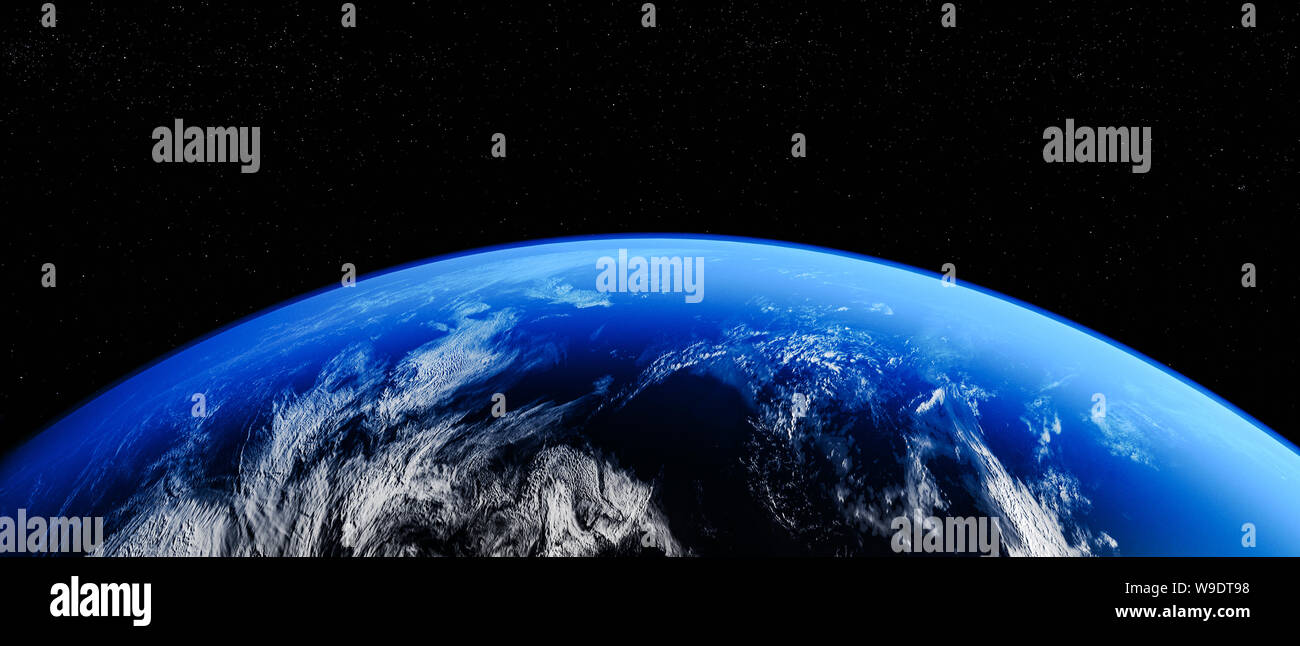 Der blaue Planet Erde (3D-Rendering. Dieses bild Elemente von der NASA ...