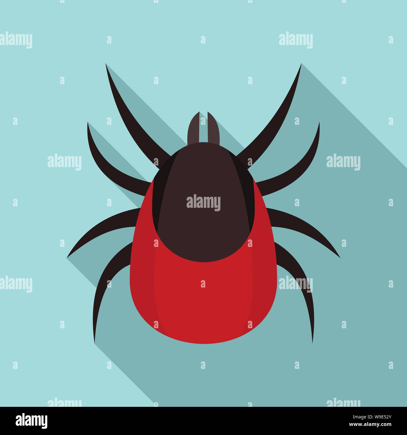 Allergie Milben Symbol. Flache Darstellung der Allergie Milben vektor ...