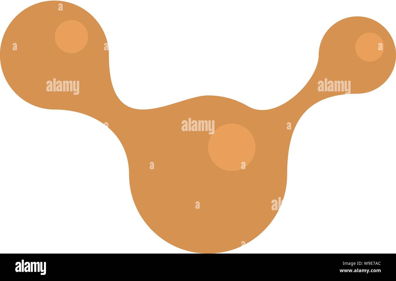 Braun Molekül Symbol. Flache Abbildung: braun Molekül vektor Symbol für ...