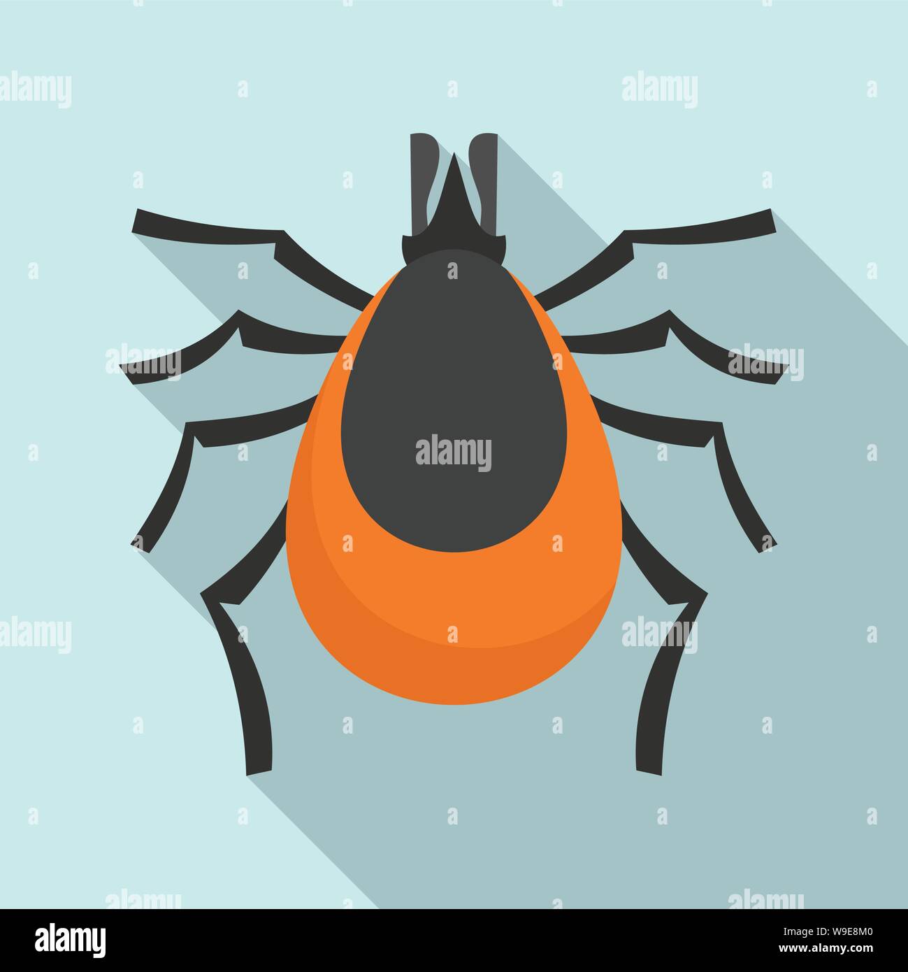 Allergie Milben Symbol. Flache Darstellung der Allergie Milben vektor ...