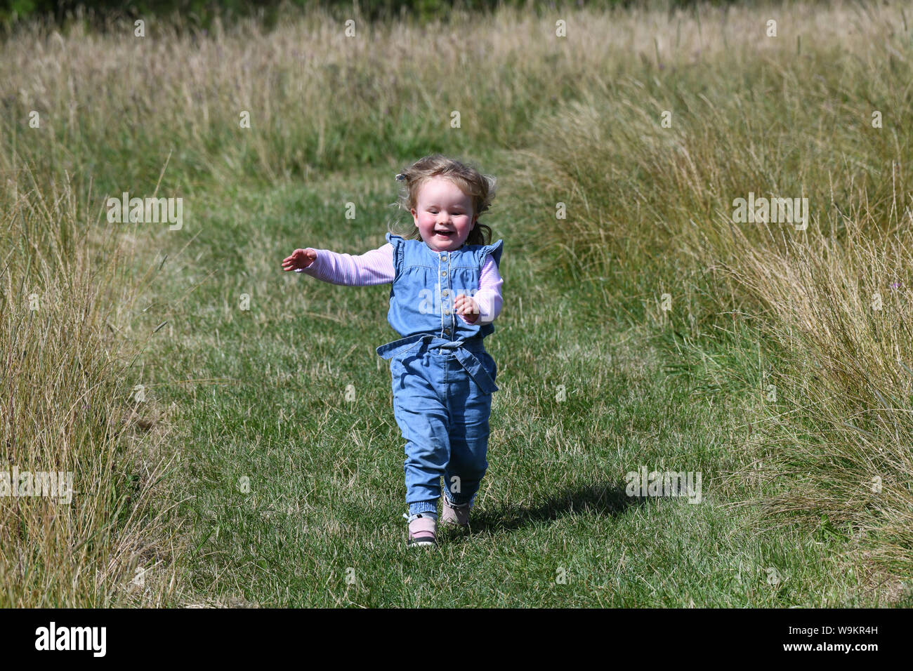 Kinder laufen wiese -Fotos und -Bildmaterial in hoher Auflösung – Alamy