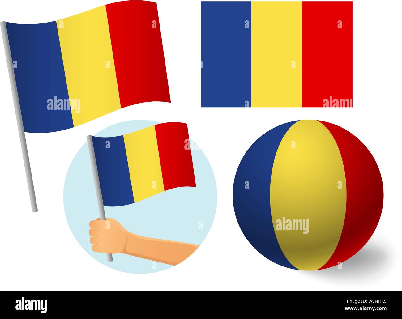 Tschadische flagge Stock-Vektorgrafiken kaufen - Alamy