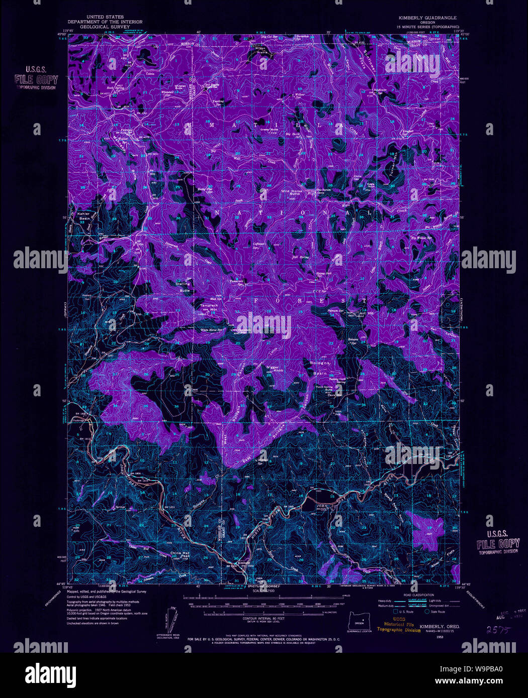 Karte von kimberly oregon -Fotos und -Bildmaterial in hoher Auflösung ...