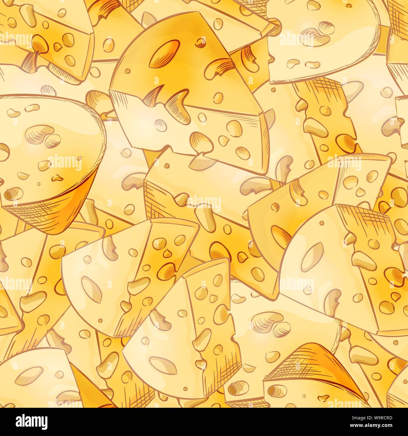 Käse nahtlose Muster im Comic-stil für Game Design, Abdecken, umhüllen ...