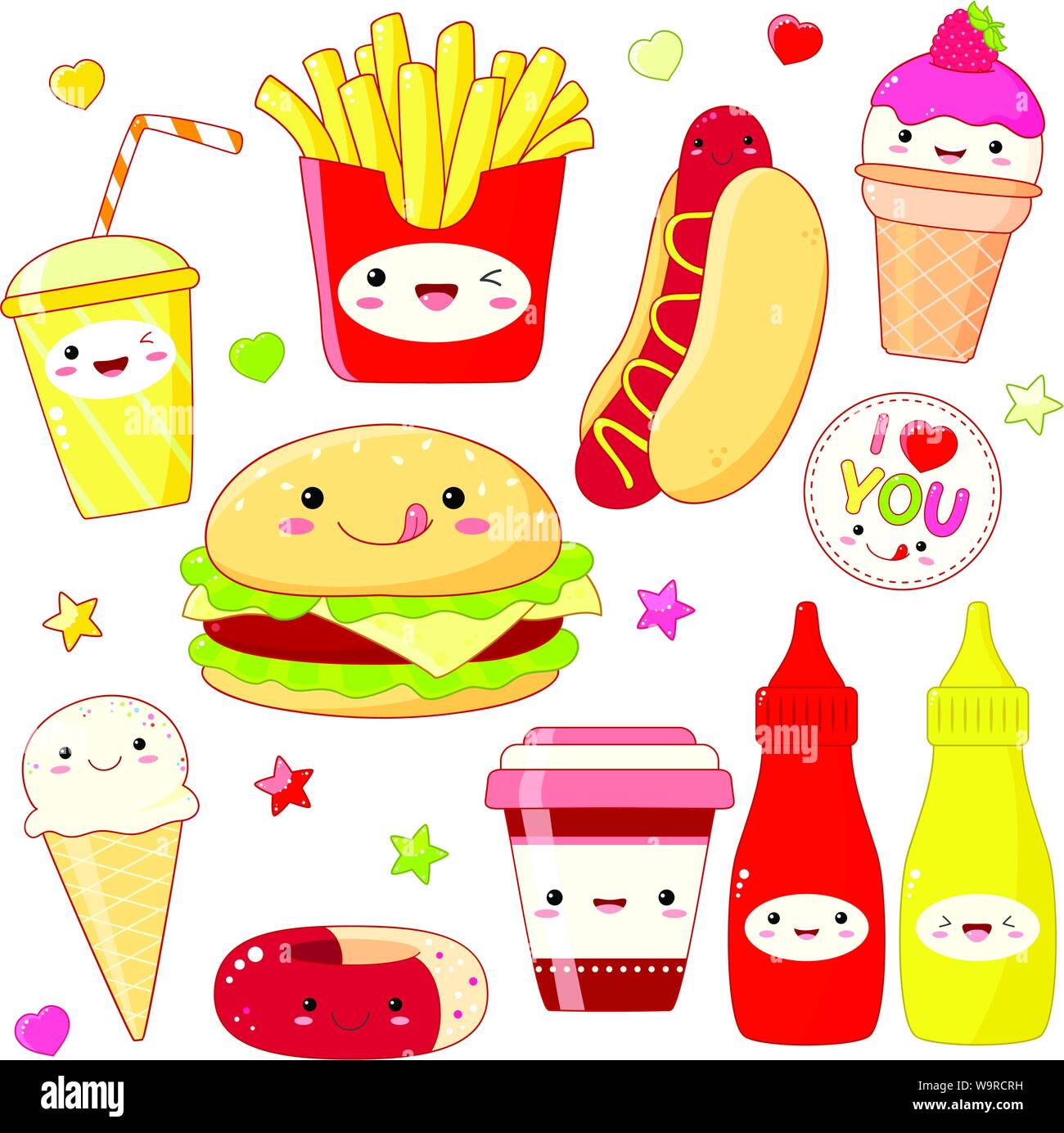 Hamburger kawaii -Fotos und -Bildmaterial in hoher Auflösung – Alamy