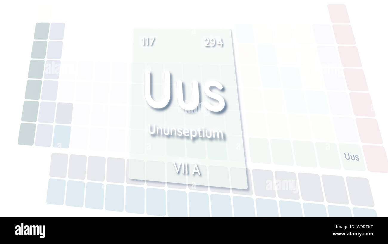 Ununseptium chemische Element atomaren Daten und Symbol - Tabelle der ...