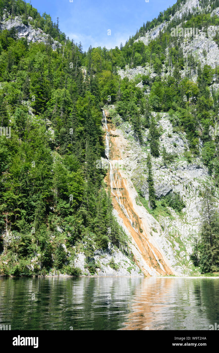 Grundlsee: Toplitzsee (See Toplitz), Wasserfall von Hinterbach in ...