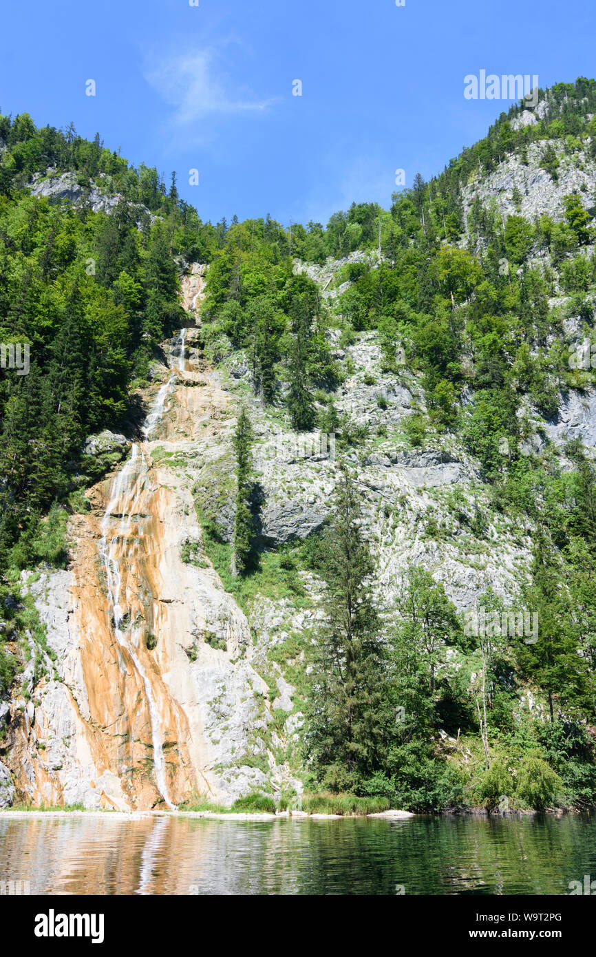 Grundlsee: Toplitzsee (See Toplitz), Wasserfall von Hinterbach in ...