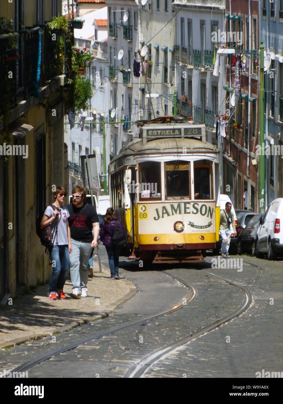 Straßenbahn um Lissabon Zentrum Stockfotografie - Alamy