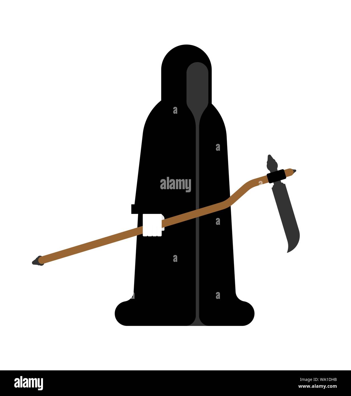 Sensenmann mit Sense in der Motorhaube. Tod symbol Vektor illustration ...