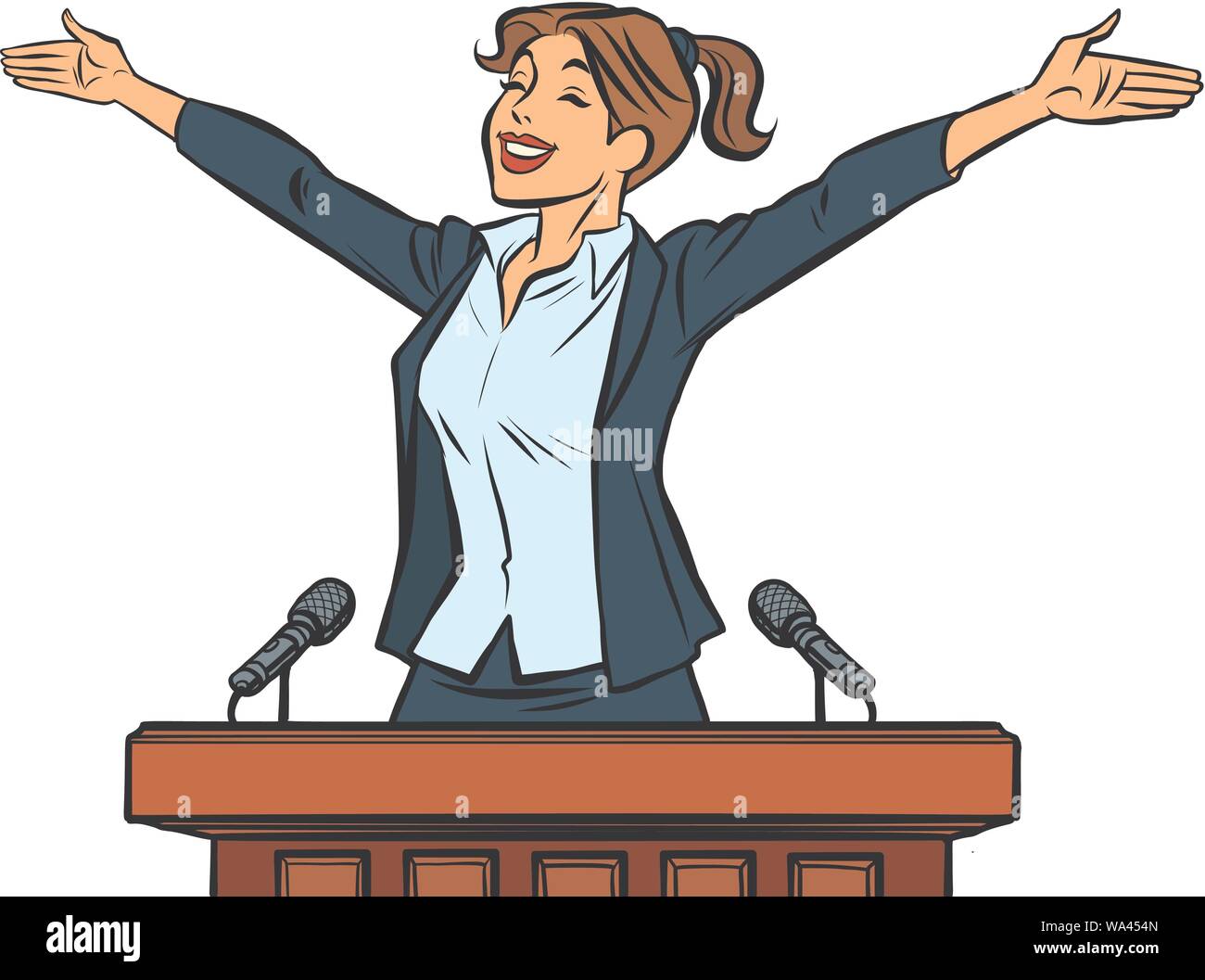 Mikrofon auf dem podium Stock-Vektorgrafiken kaufen - Alamy