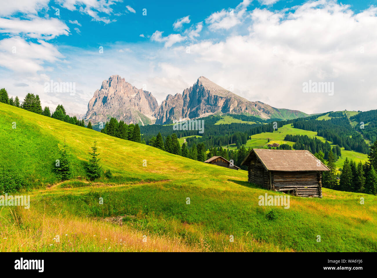 Ferienhaus aus Holz in Italienisch Dolomiti in Seiser Alm oder Seiser ...