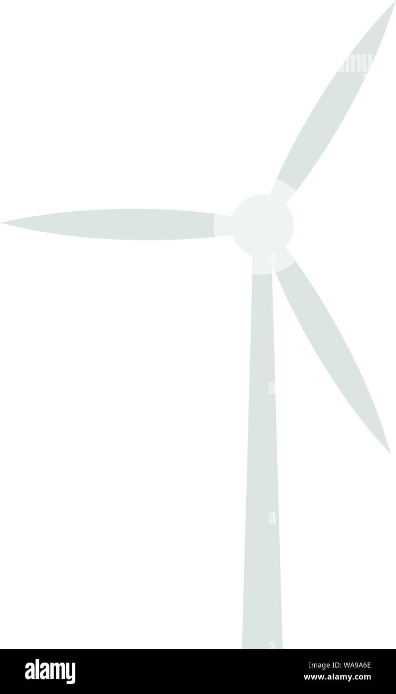 Wea-Symbol. Flache Darstellung der Windenergieanlage vektor Symbol für ...