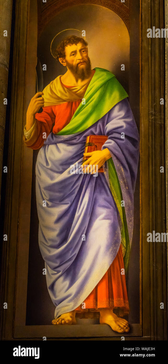 Malerei, heiligen Bartholomäus Kirche Orsanmichele, Florenz, Italien ...