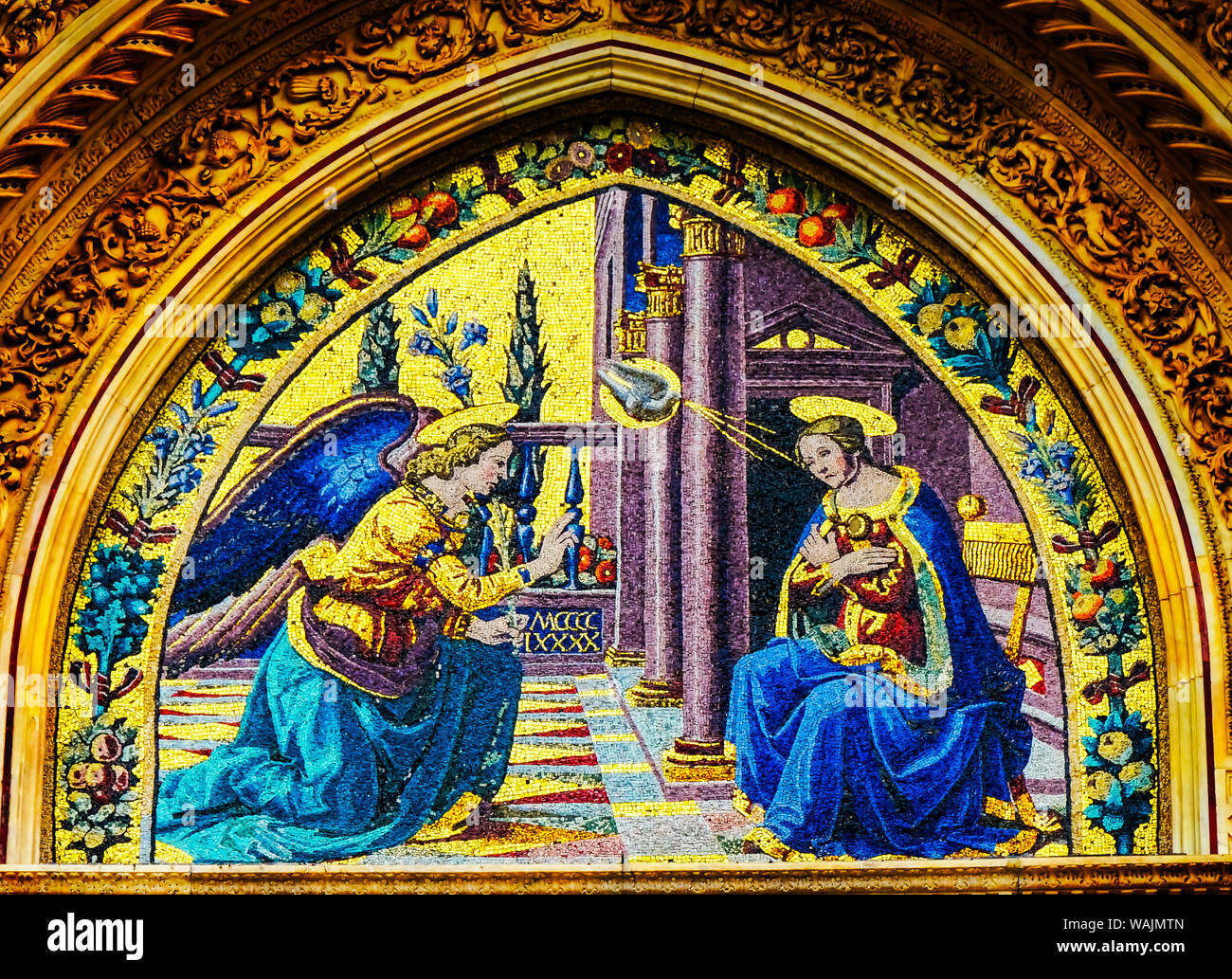 Jungfrau Maria und der Engel Gabriel Verkündigung Mosaik, Duomo ...