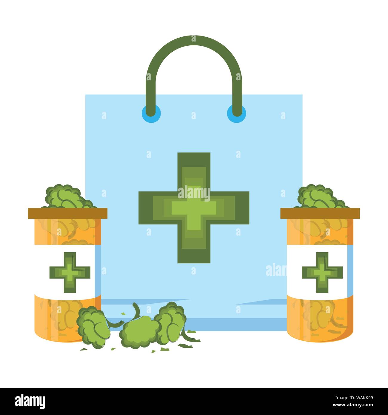 Cartoon bag weed Stock-Vektorgrafiken kaufen - Alamy