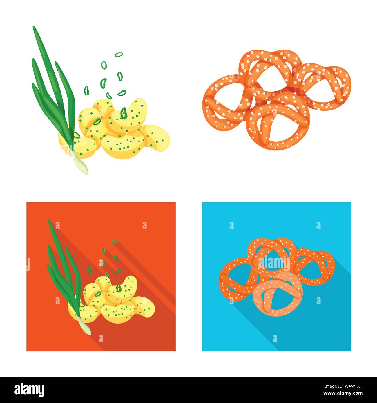 Isoliertes Objekt von Geschmack und seasonin Symbol. Sammlung von ...