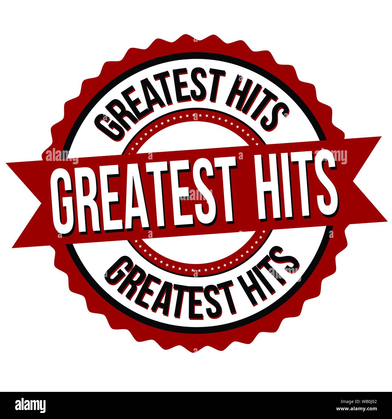 Greatest Hits Zeichen oder Stempel auf weißem Hintergrund, Vector ...