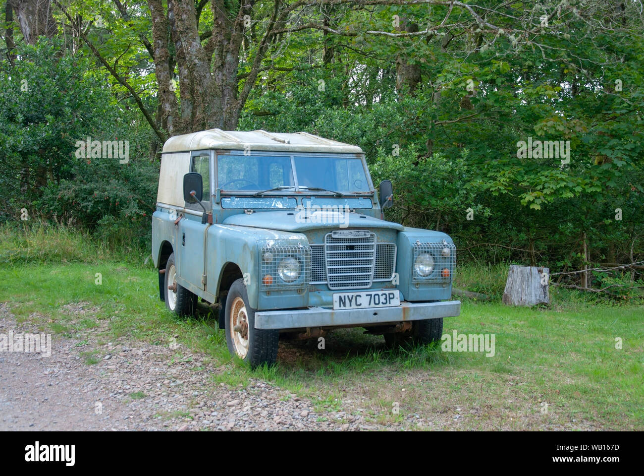 Blue land rover store