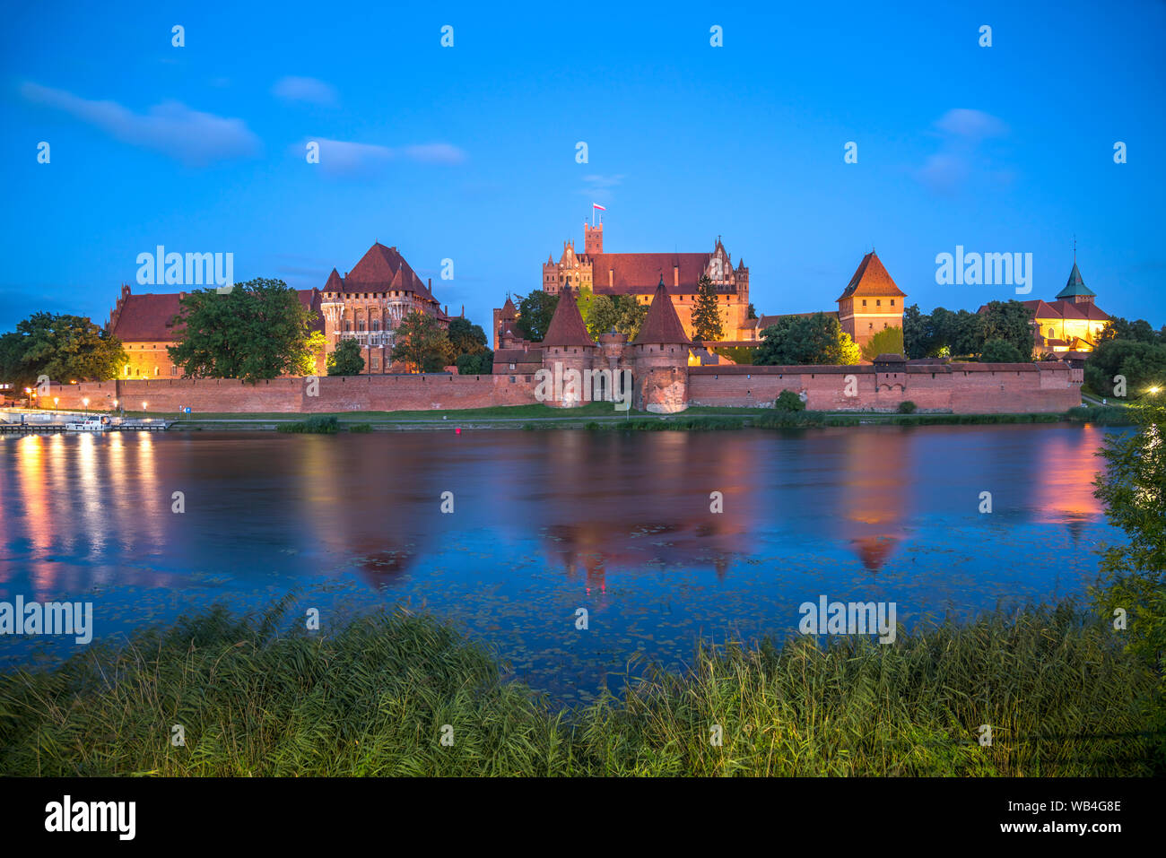 Marienburg Sterben in der Abenddämmerung, mittelalterliche Ordensburg ...