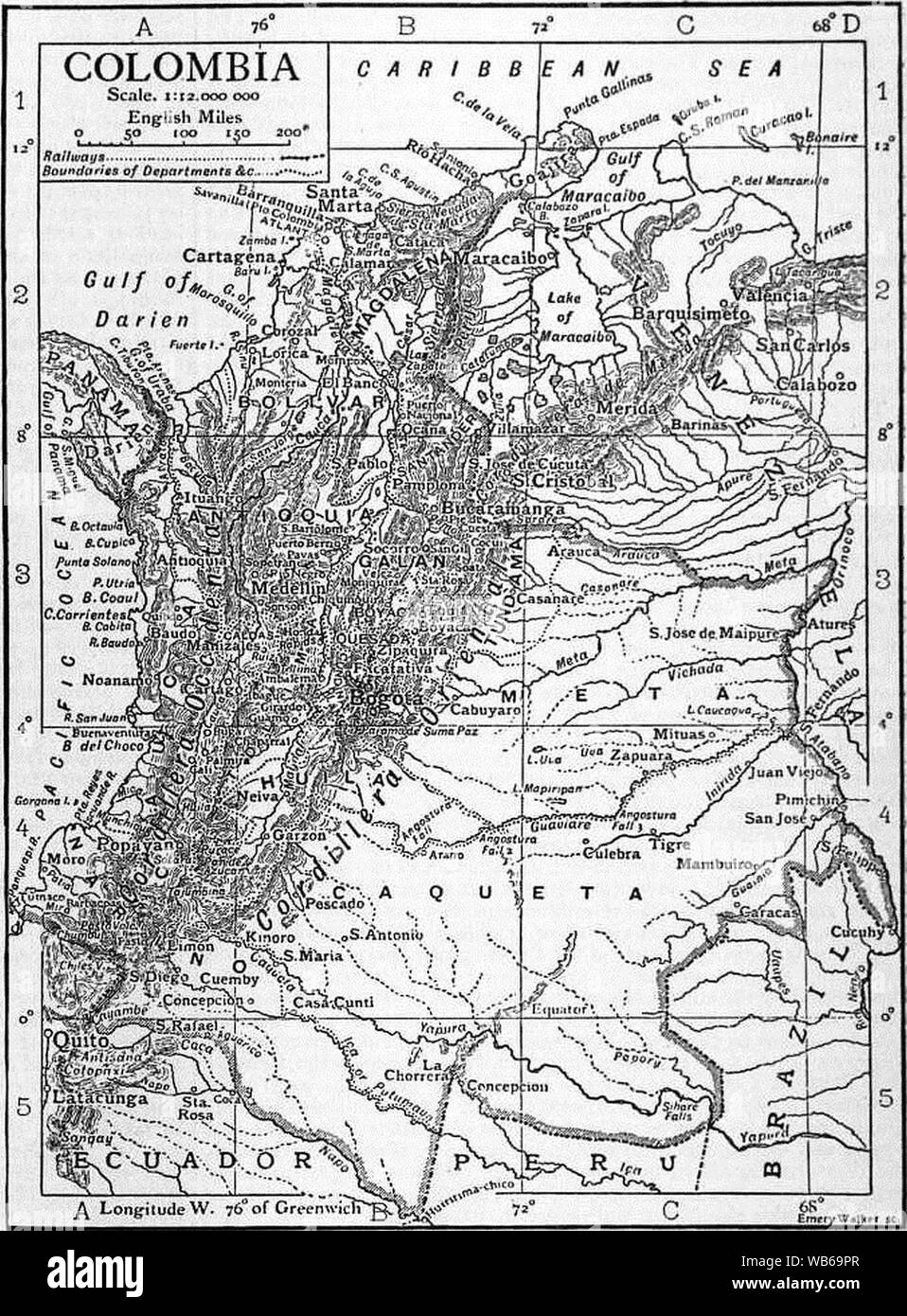 Colombia map -Fotos und -Bildmaterial in hoher Auflösung – Alamy