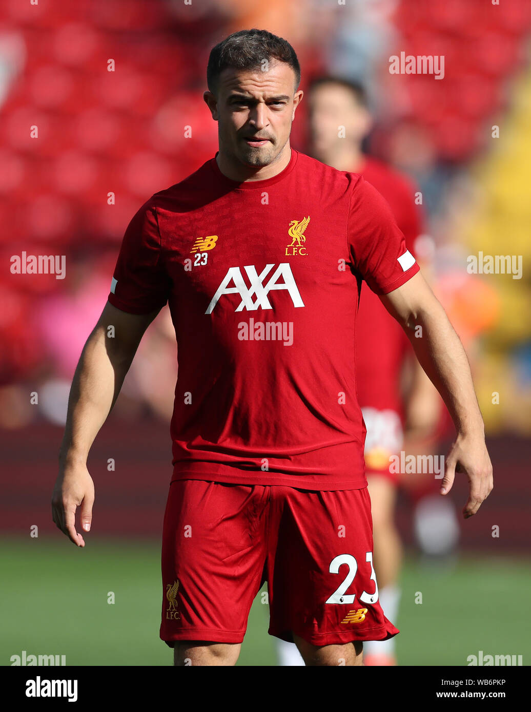 Anfield, Liverpool, Merseyside, UK. 24 August, 2019. Fußball der ...