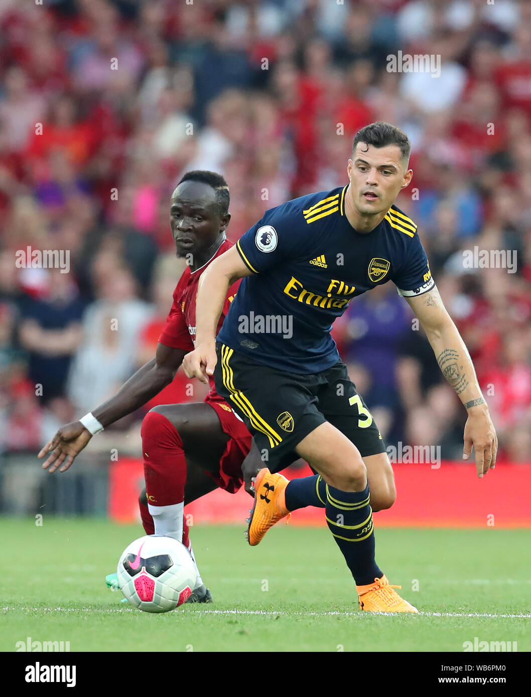 Anfield, Liverpool, Merseyside, UK. 24 August, 2019. Fußball der ...