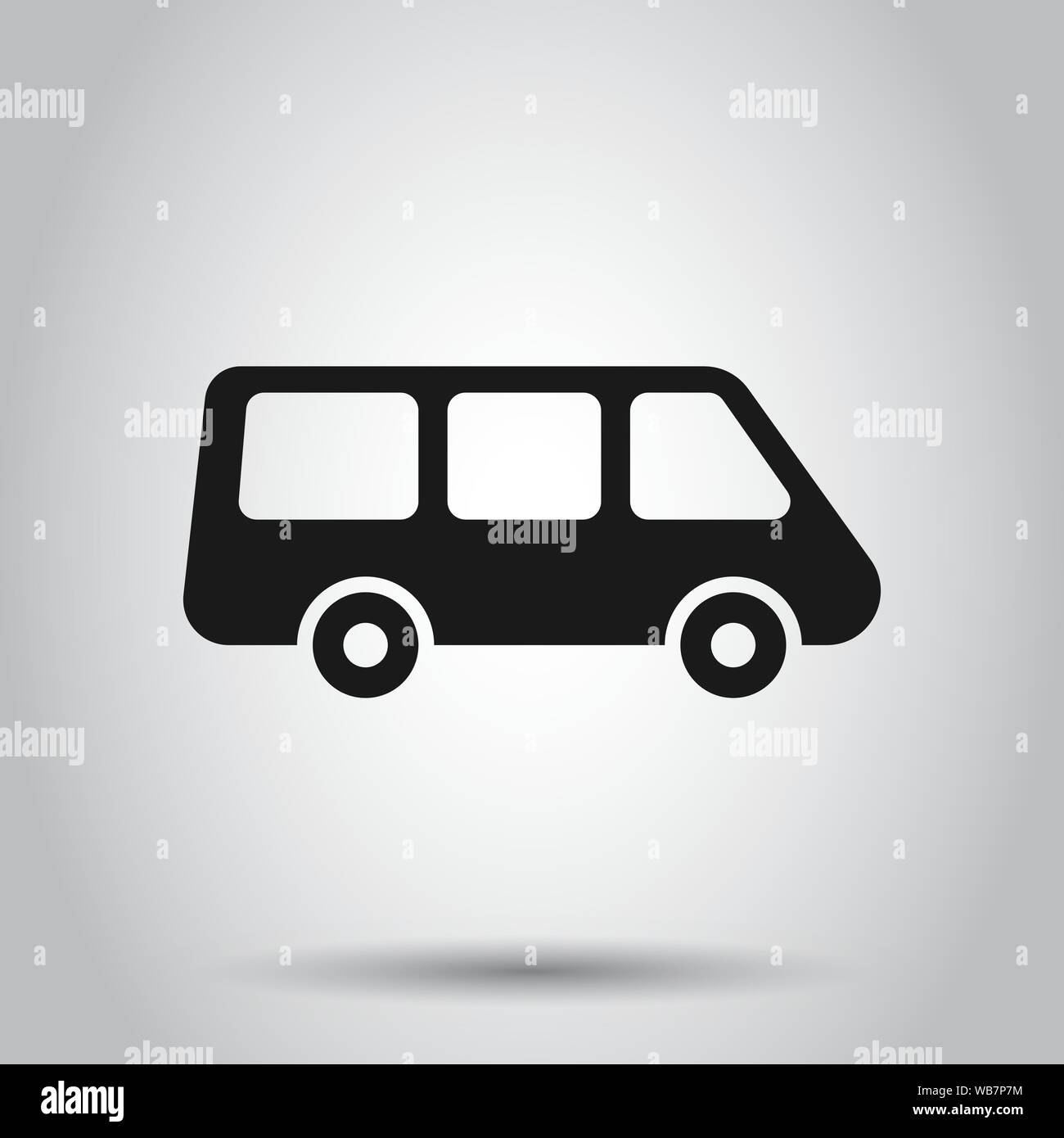 Pkw minivan Zeichen Symbol im flachen Stil. Auto Bus Vector ...