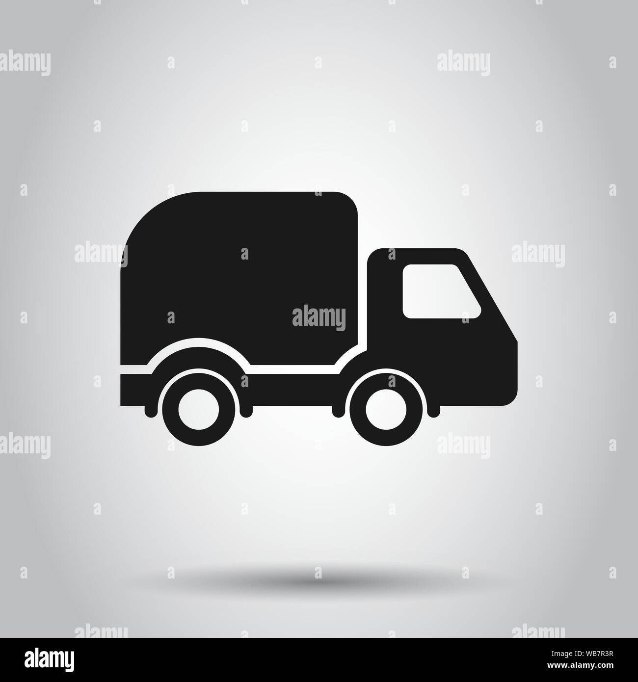 Lkw-zeichen Symbol im flachen Stil. Van Vector Illustration auf ...