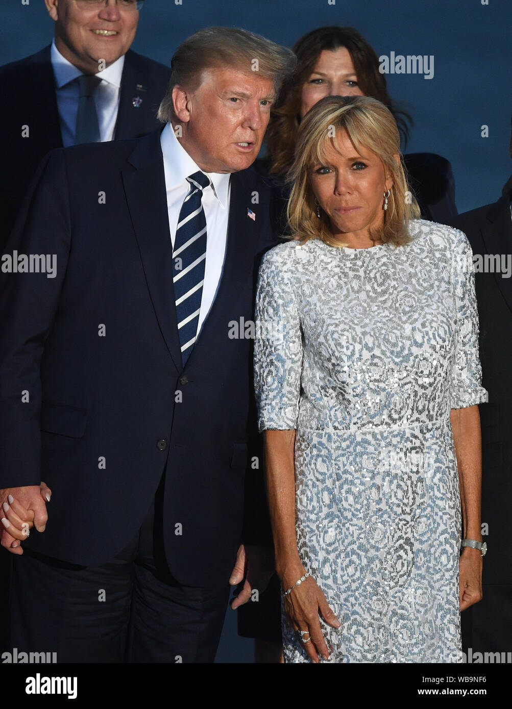 US-Präsident Donald Trump und Brigitte Längestrich, die Frau des ...