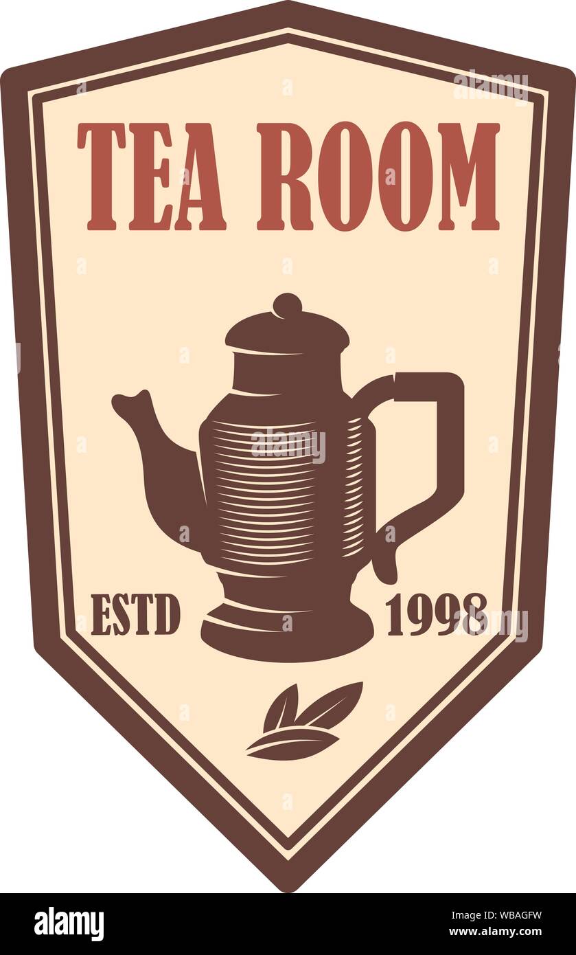 Tee Shop emblem Vorlage. Design Element für Logo, Schild, Zeichen ...