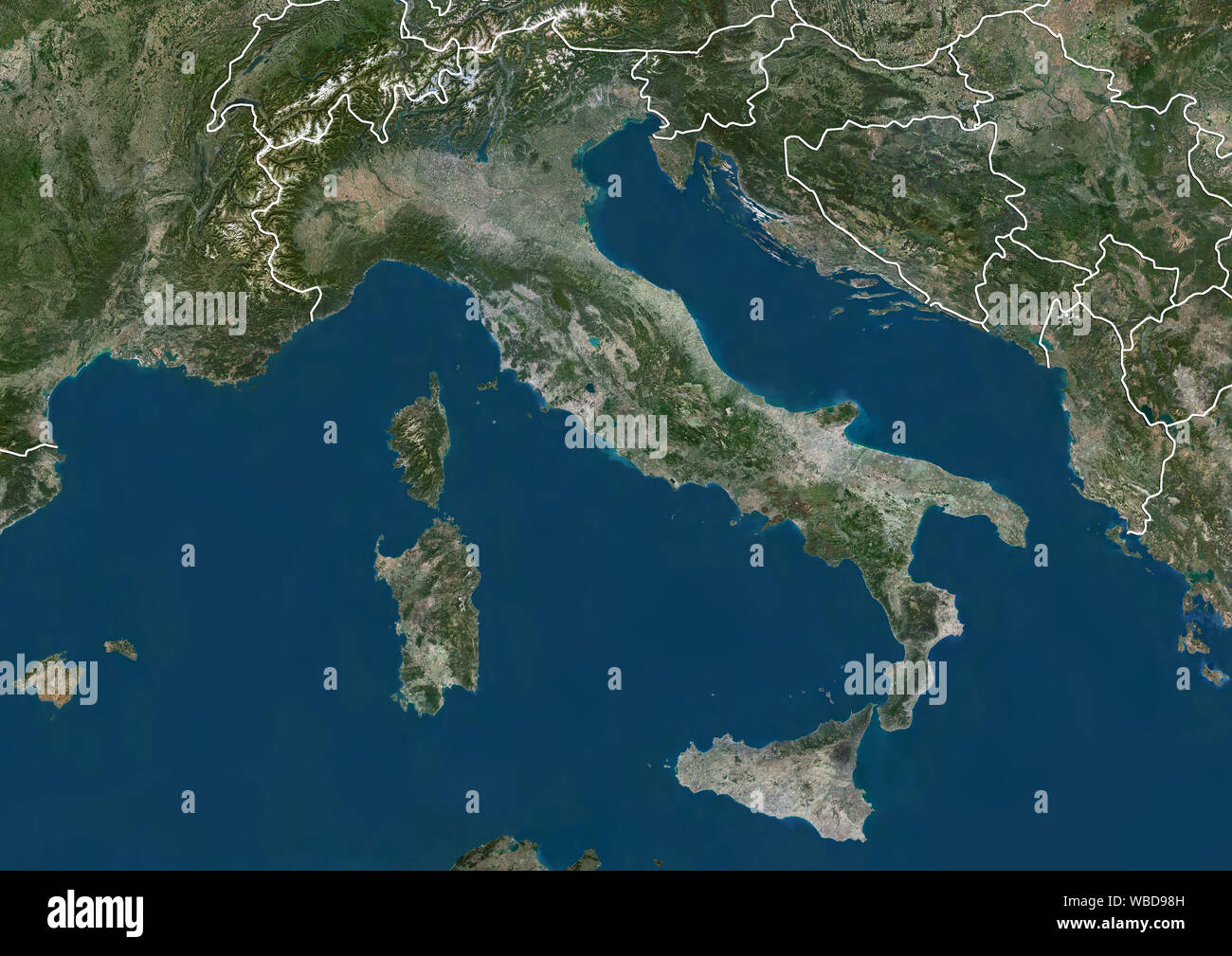 Satellite view sicily -Fotos und -Bildmaterial in hoher Auflösung – Alamy