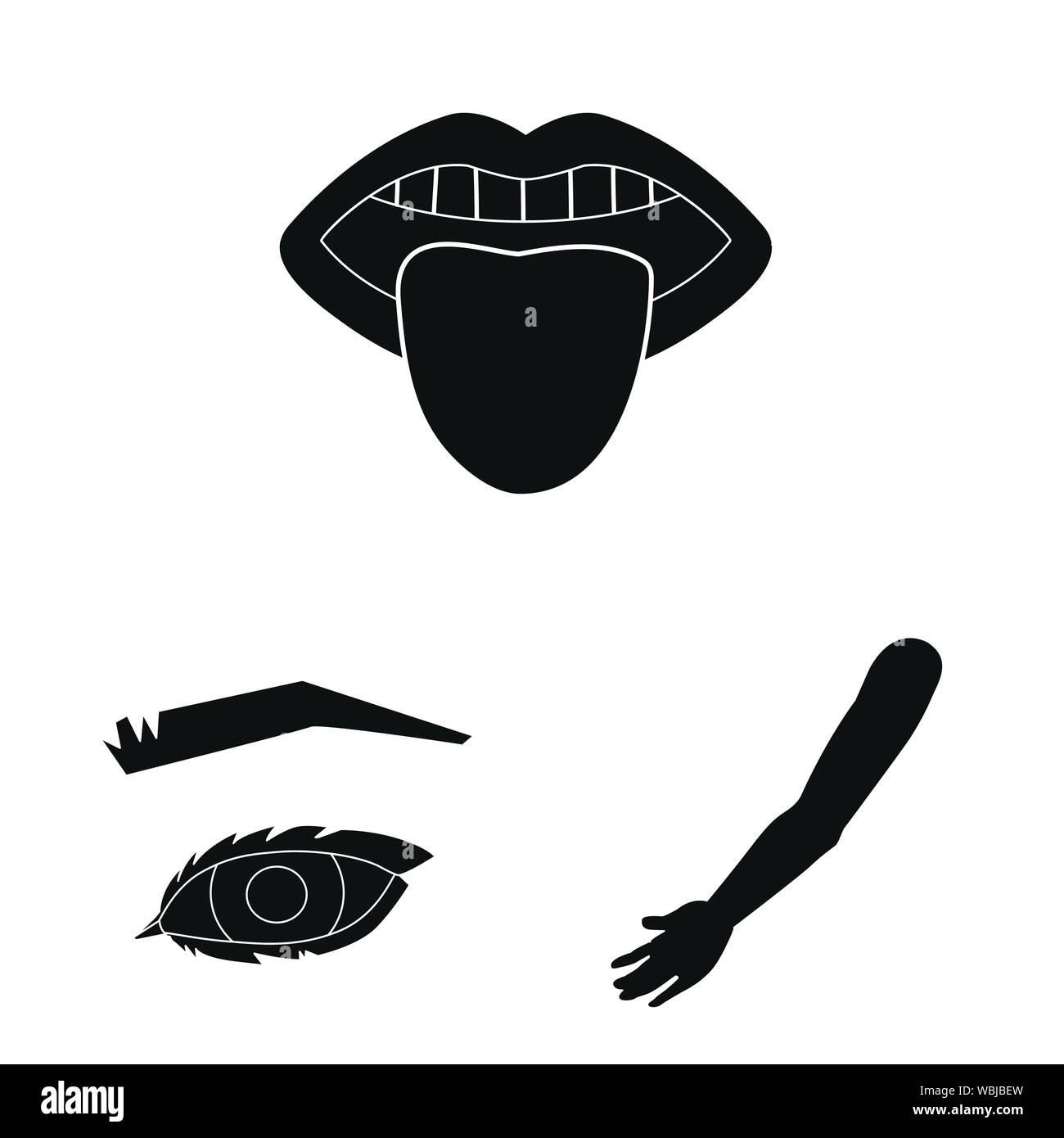 Vektor Design von Körper und Symbol. Satz von Körper und Anatomie ...