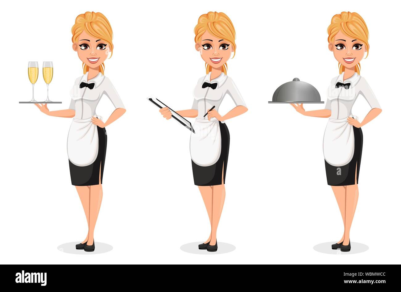 Cartoon waitress -Fotos und -Bildmaterial in hoher Auflösung – Alamy
