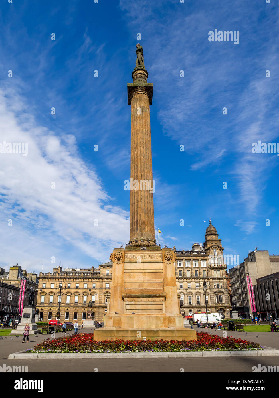 Schöne George Square am 20. Juli 2017 in Glasgow, Schottland. George ...