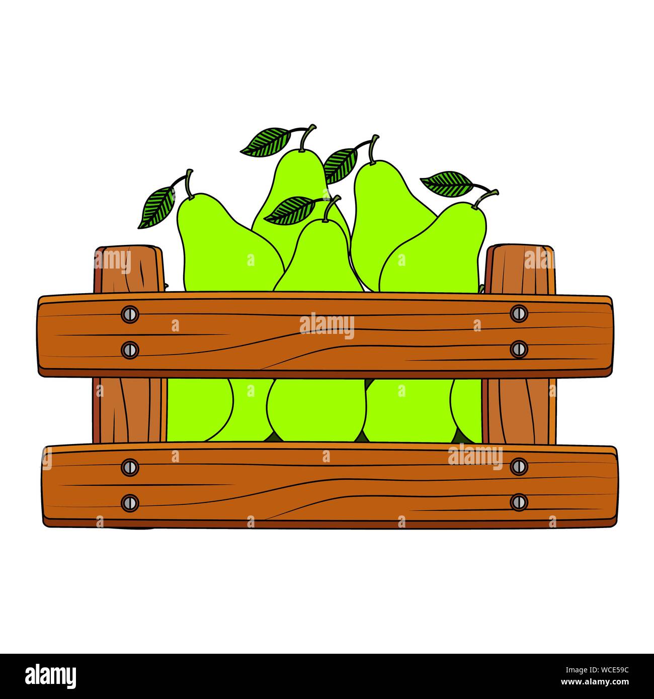 Schachtel mit birnen Stock-Vektorgrafiken kaufen - Alamy