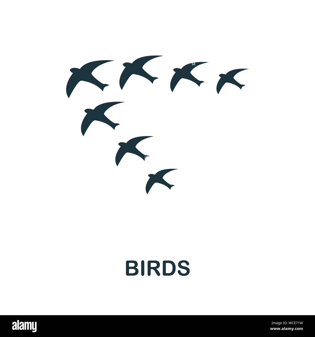 Vögel vektor Symbol. Kreative Zeichen von Vögel icons Collection. Gefüllte flache Vögel Symbol ...