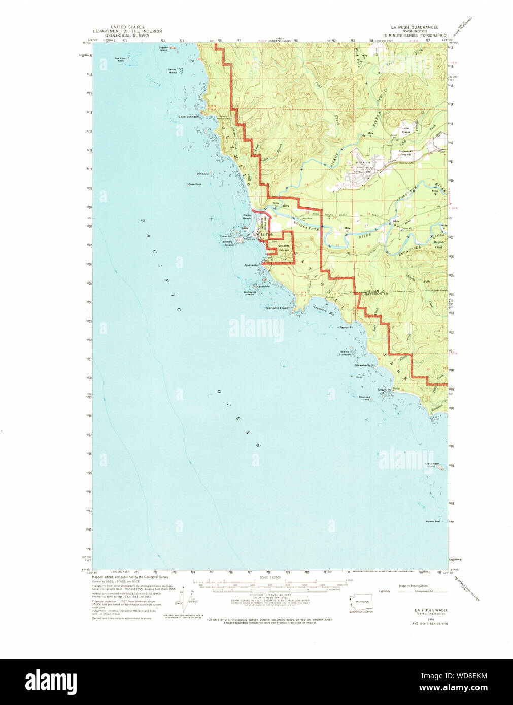 La push washington state map Stockfotos und -bilder Kaufen - Alamy