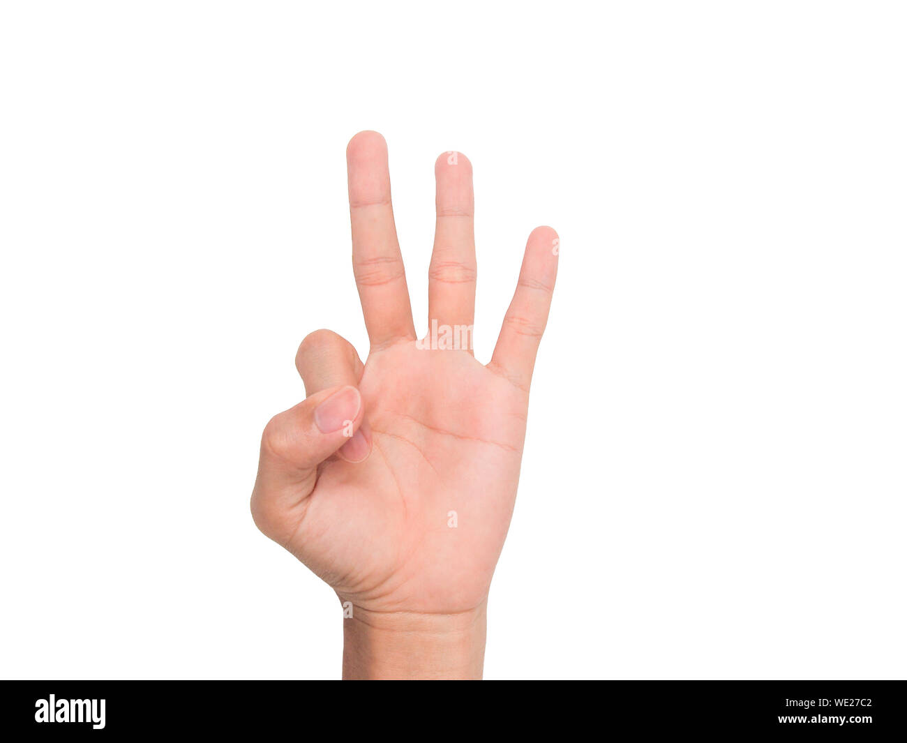 Drei 3 finger zeigen -Fotos und -Bildmaterial in hoher Auflösung – Alamy
