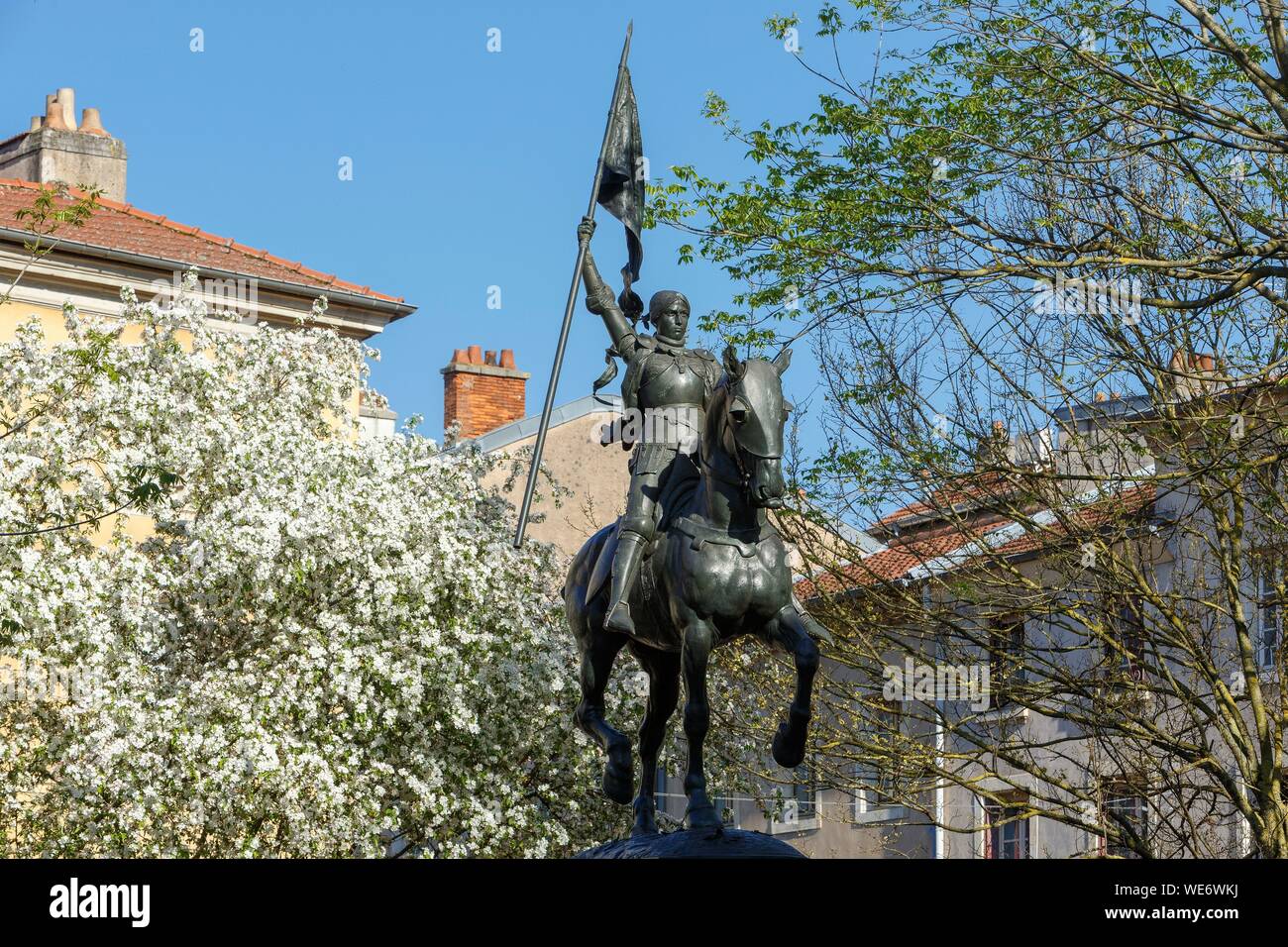 Frankreich, Meurthe et Moselle, Nancy, Equiidan Statue von Jeanne d'Arc Jeanne d'Arc Platz ...