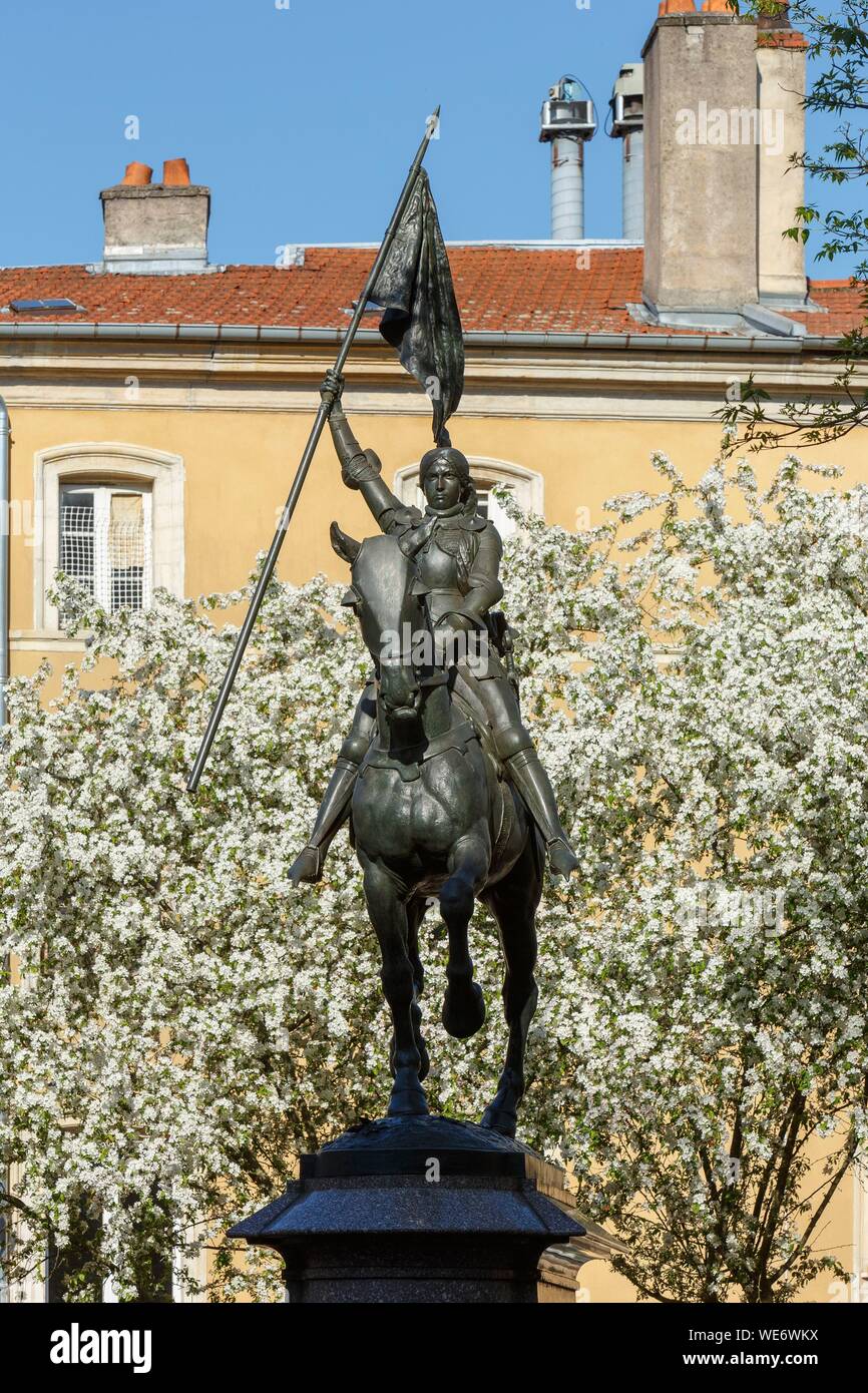 Frankreich, Meurthe et Moselle, Nancy, Equiidan Statue von Jeanne d'Arc Jeanne d'Arc Platz ...