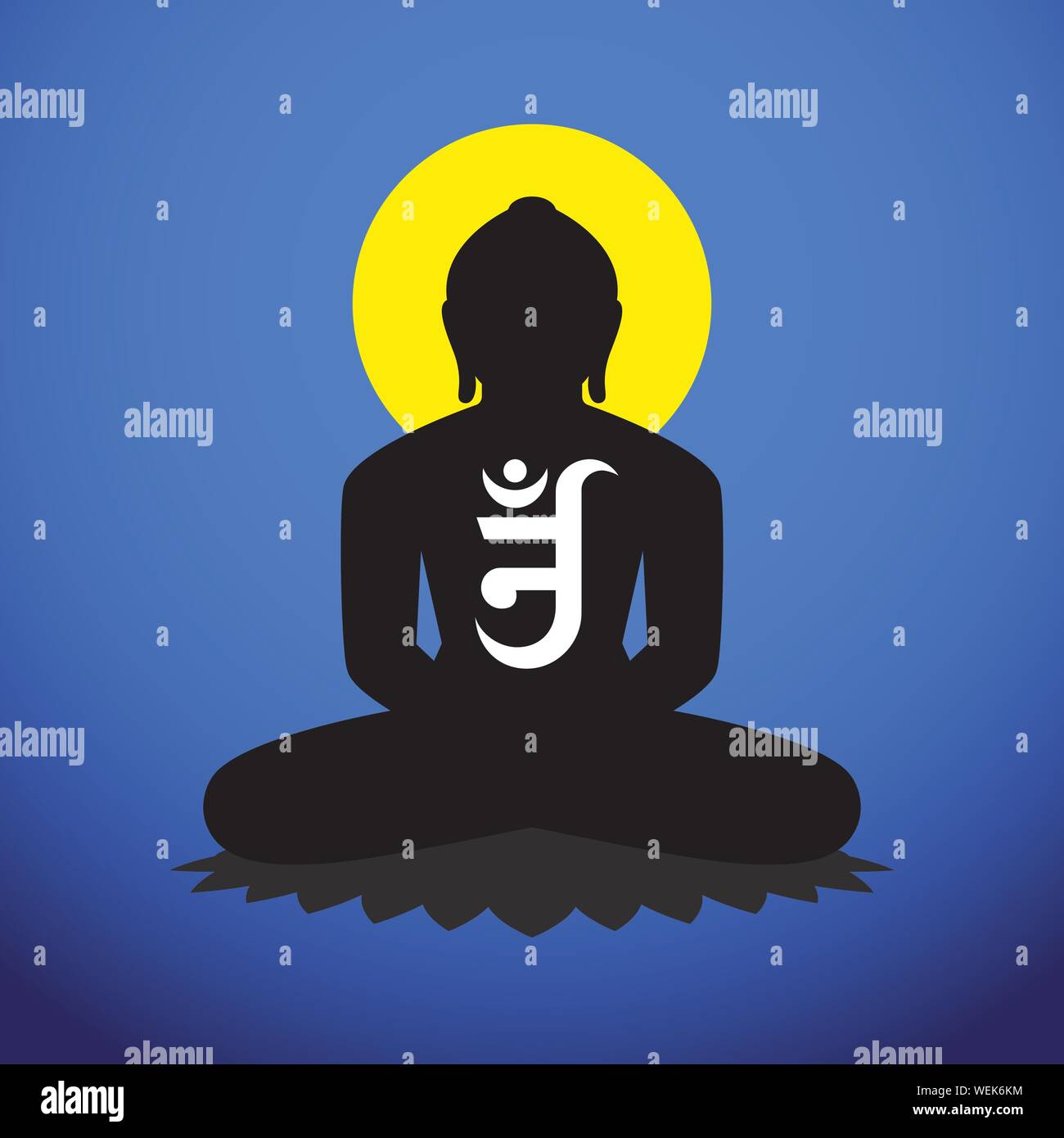 Jain gott statue Stock-Vektorgrafiken kaufen - Alamy