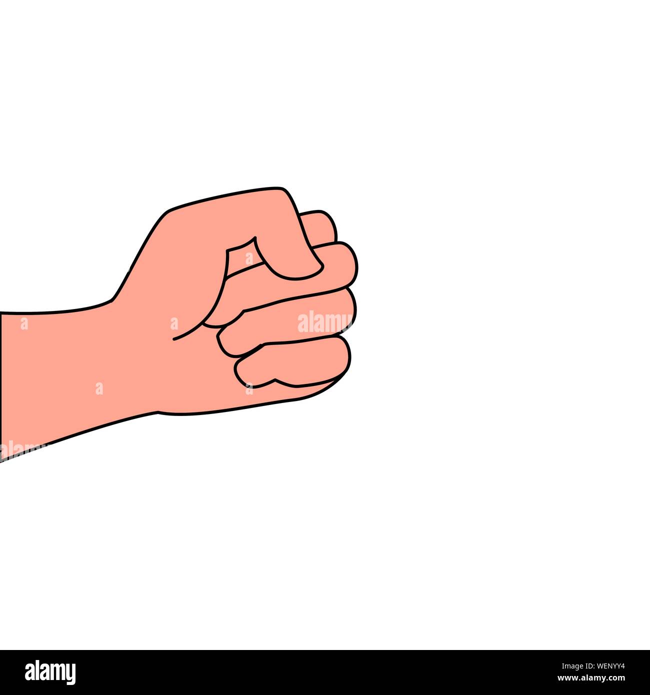 Hand menschliche Faust das Symbol Stock-Vektorgrafik - Alamy