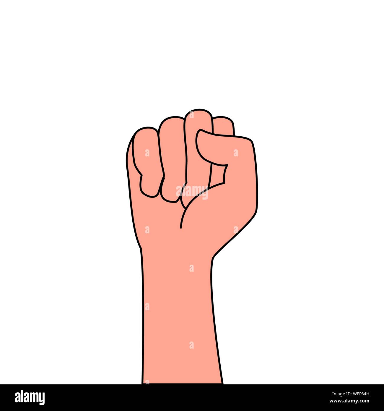 Hand menschliche Faust das Symbol Stock-Vektorgrafik - Alamy